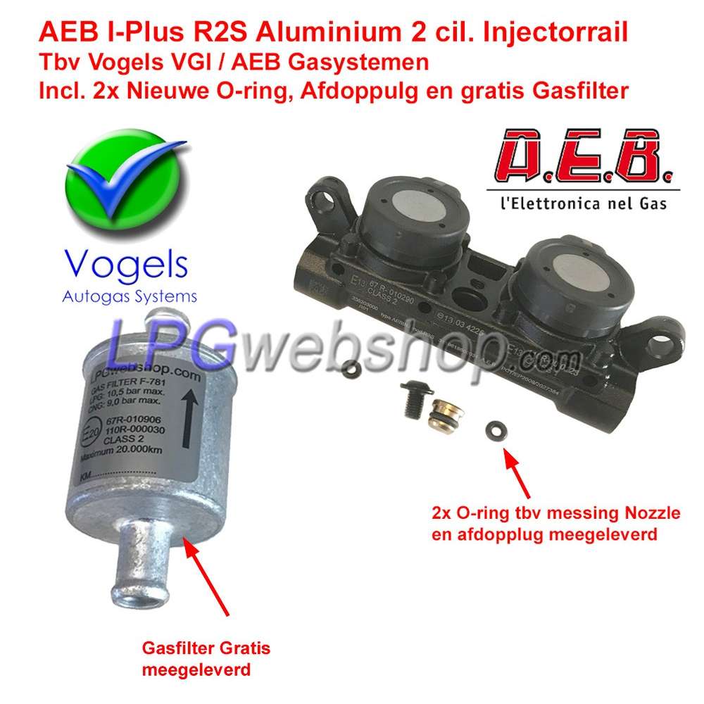 LPG Injector Polymer Rail AEB INJ RP4SU - AEB I-PLUS - VGI 4x Injector