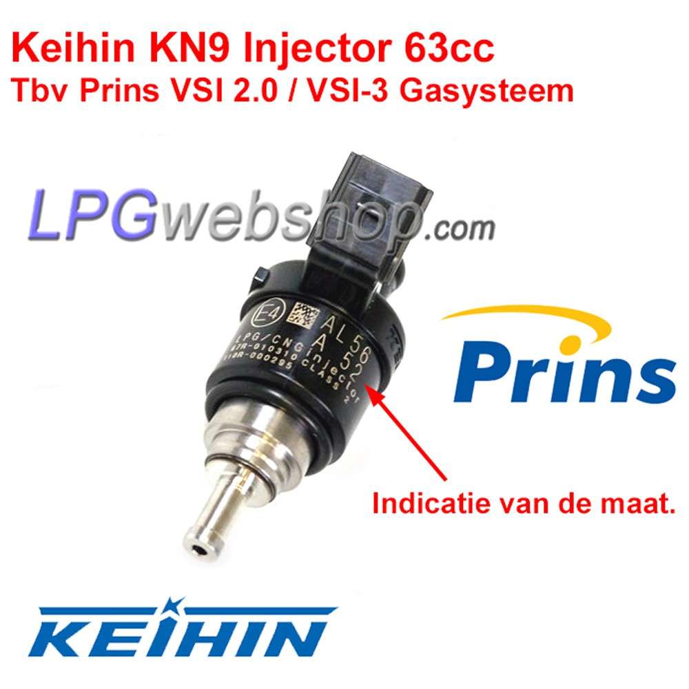 Keihin LPG/CNG Injector KN9 size 63cc (Orange) for Prins VSI 2.0/VSI-3