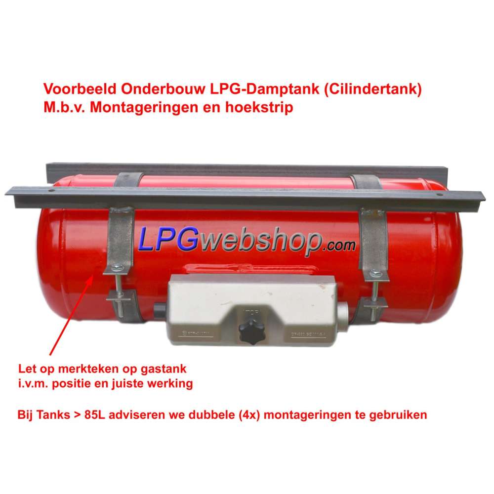 Tank Fixation Ring Set Ø300mm for Cylindrical LPG Tanks (2x Ring with ...