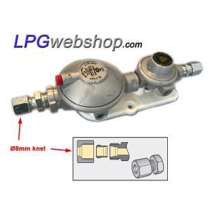 Pressure regulator sets complete with pipe, filter and fittings