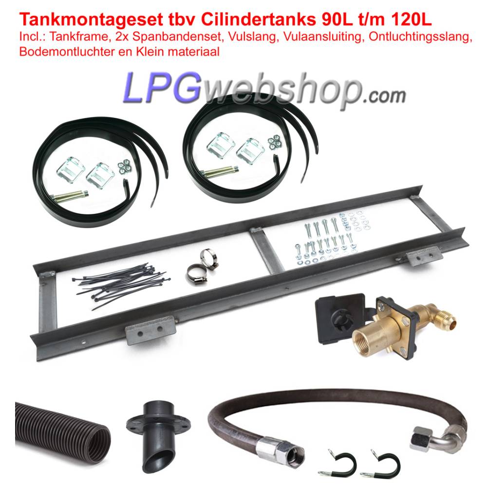 Tank mounting and filling parts for LPG Tanks in one complete kit.